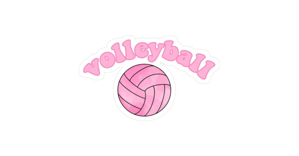 Aplique volei bola rosa volleyball