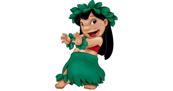 Aplique Stitch Lilo saia verde